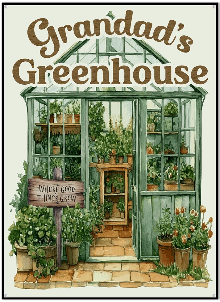 Grandad's Greenhouse Sign, Unique Gift Idea for Gardener, Quality ...